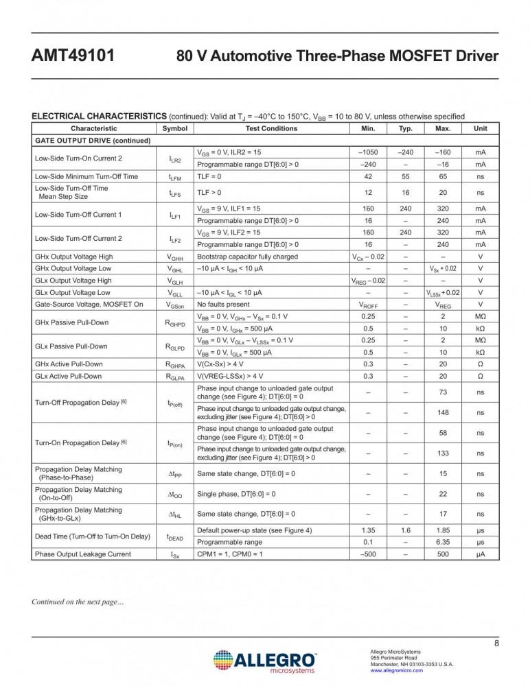 AMT49101 datasheet page 8