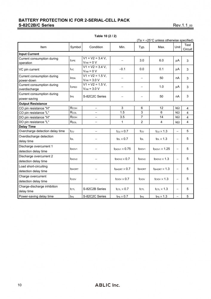 ABLIC S-82C2B/C datasheet page 10