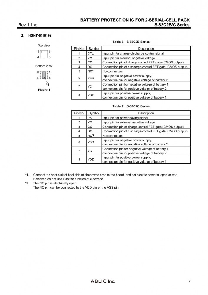 ABLIC S-82C2B/C datasheet page 7