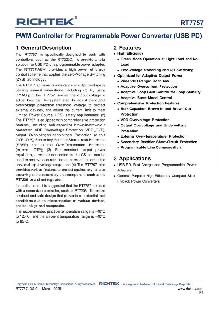 RT7757 technical document preview