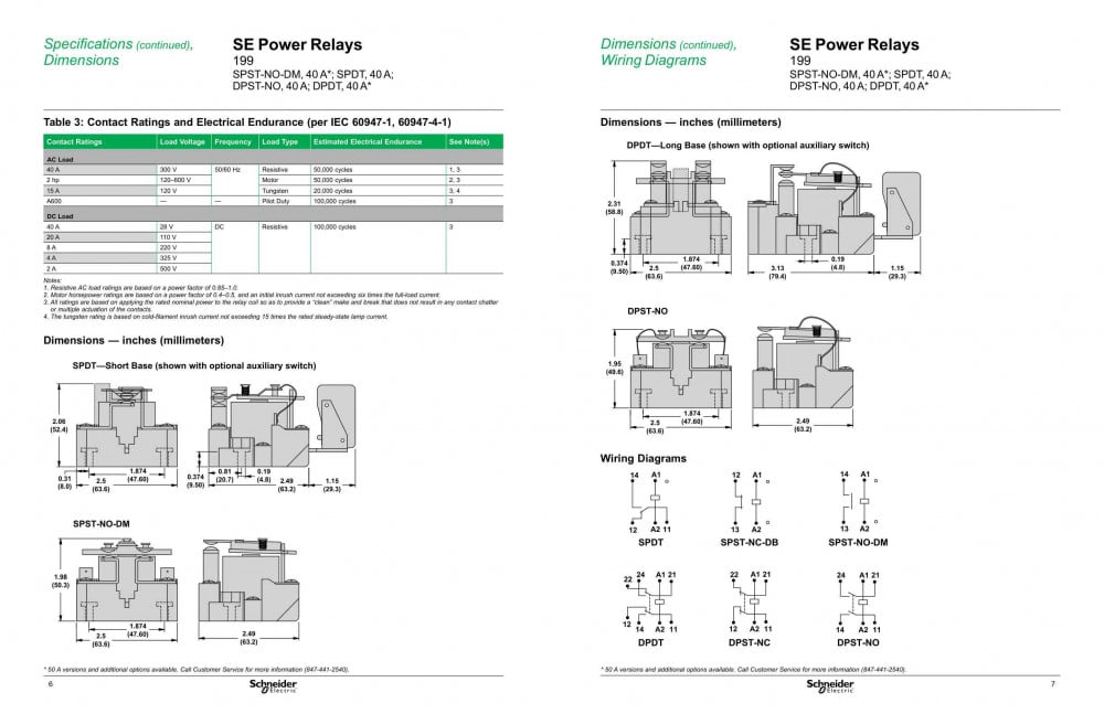 Schneider 389F relay catalog page 4