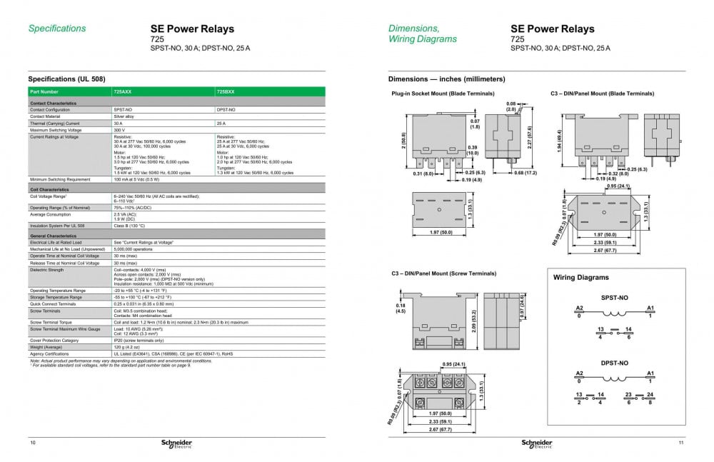 Schneider 389F relay catalog page 6