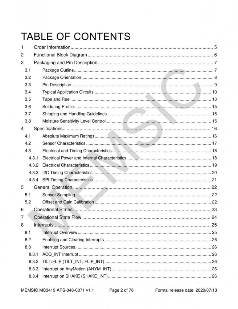 MC3419 datasheet page 2