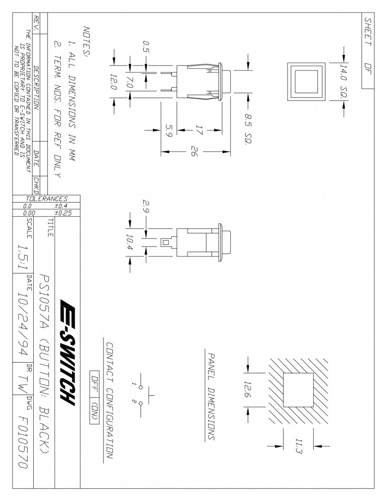 PS1057ABLK product drawing page