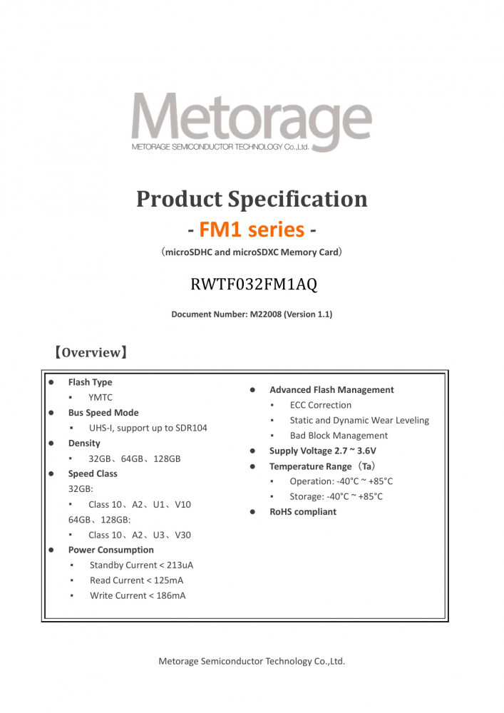RWTF032FM1AQ datasheet page 1