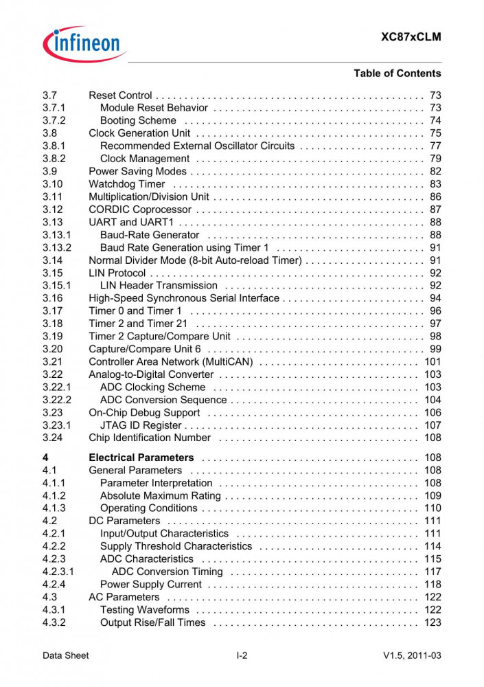 Infineon XC87x datasheet page 6
