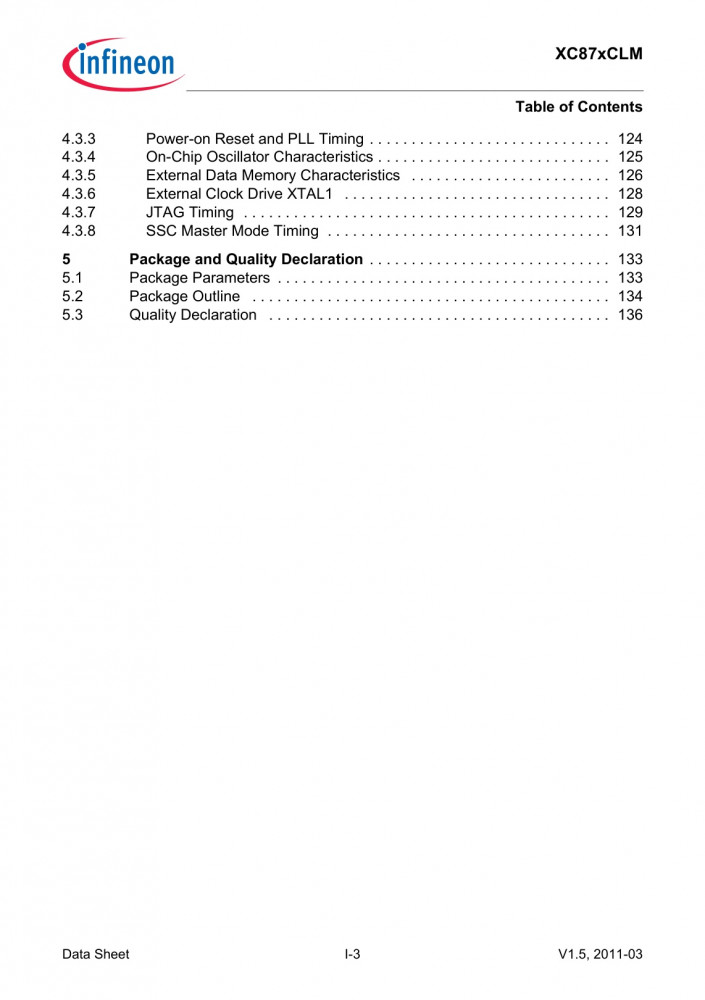 Infineon XC87x datasheet page 7