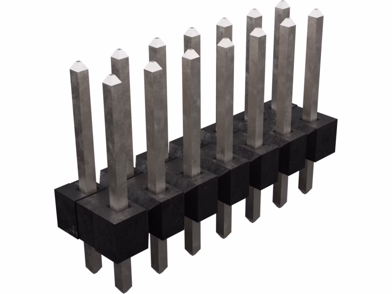 C-Grid Header, 2.54mm Pitch, Through Hole, Dual Row, Vertical, 14 Circuits, 2.54µm Tin (Sn) Plating, Tray Packaging, Lead-Free for sale