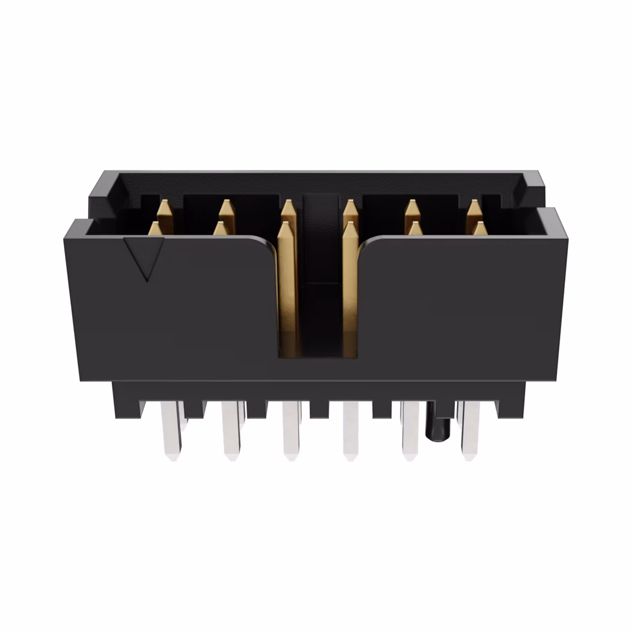 2.00mm Pitch, Milli-Grid PCB Header, Dual Row, Vertical, Through Hole, Shrouded, 12 Circuits, 0.76µm Gold (Au) Plating, 2.50mm Tail Length, Dual Side Slots, Center Polarization, with Peg, Tube for sale