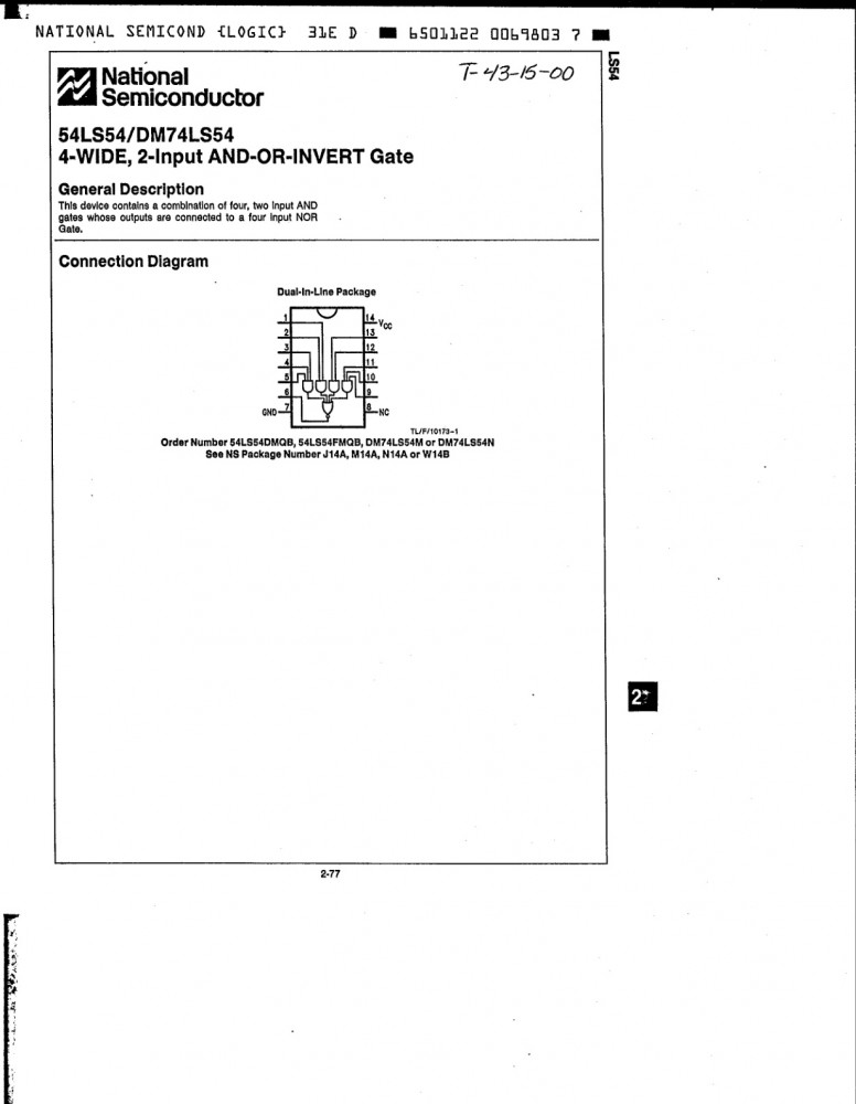 54LS54/BCA datasheet page 2