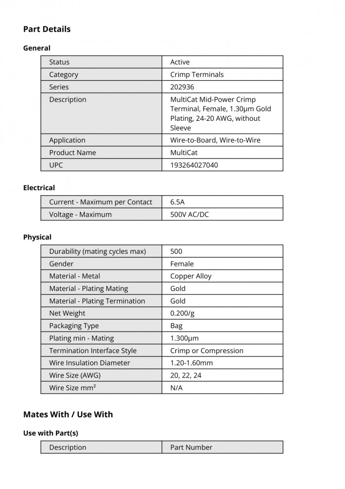 Product document page 2