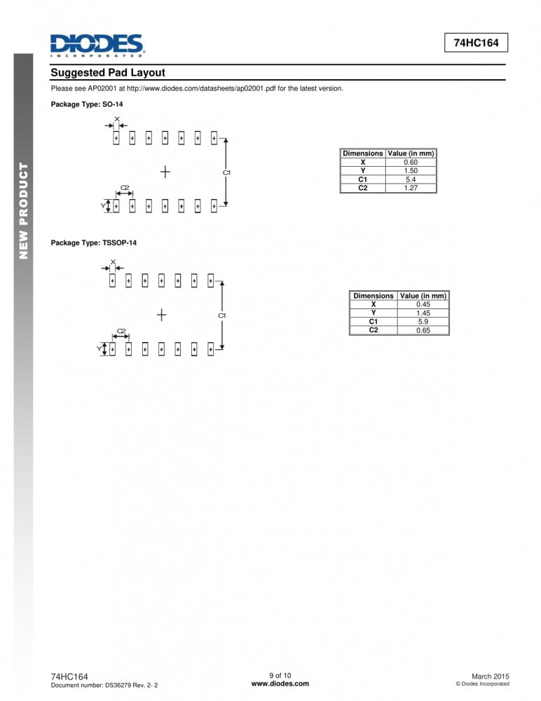 74HC164T14-13 datasheet page 9
