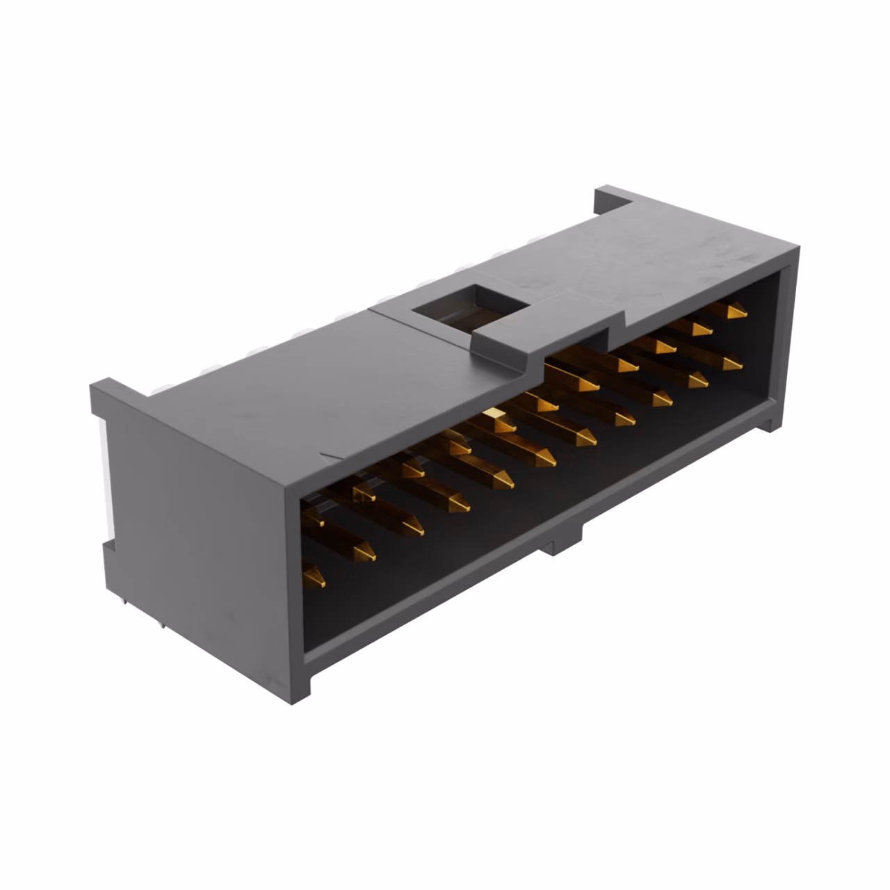 C-Grid III PCB Header, 2.54mm Pitch, Through Hole, Dual Row, Right-Angle, Shrouded, 2.90mm Tail Length, 40 Circuits, 0.76µm Gold (Au) Plating