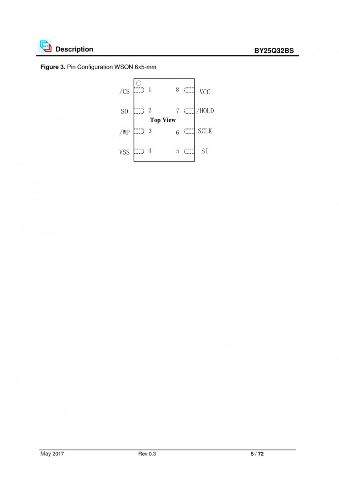 BY25Q32BSSIG(T) datasheet page 5