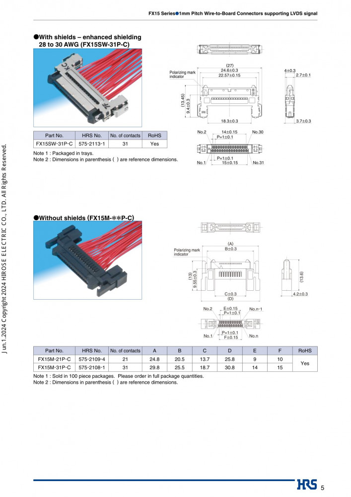 HRS FX15 datasheet page 5