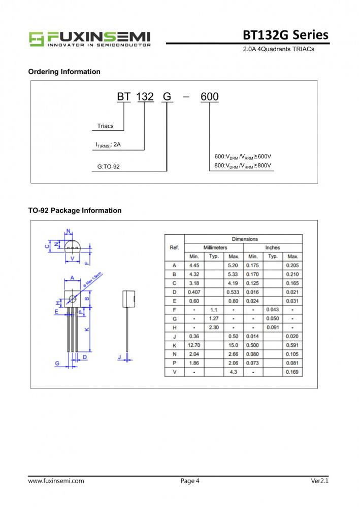 BT132G datasheet page 4