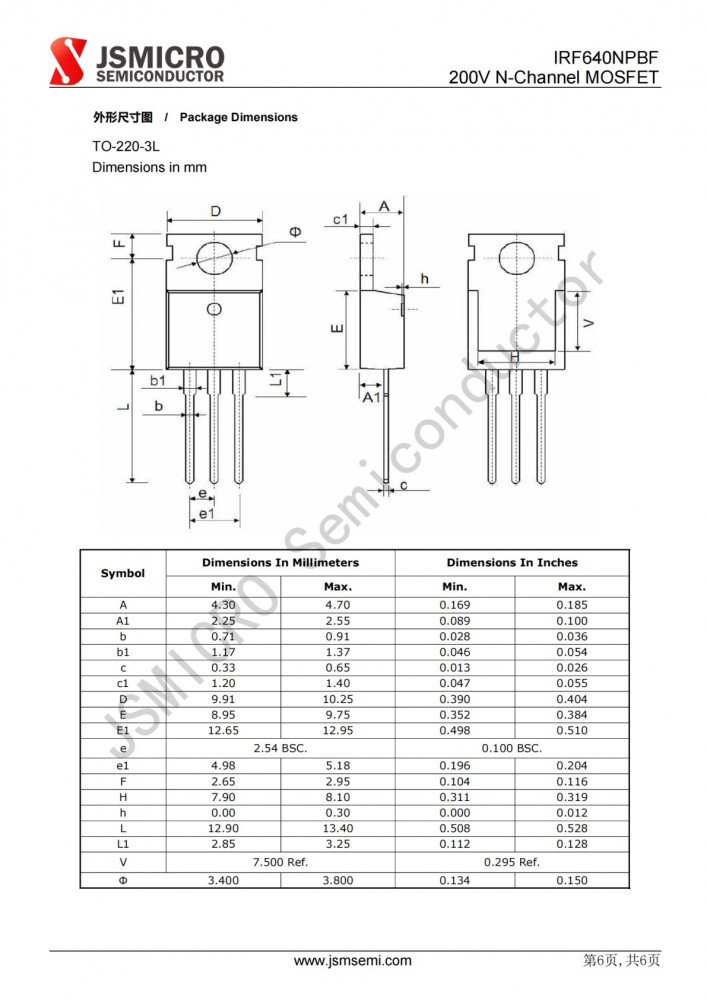 IRF640NPBF-JSM datasheet page 6