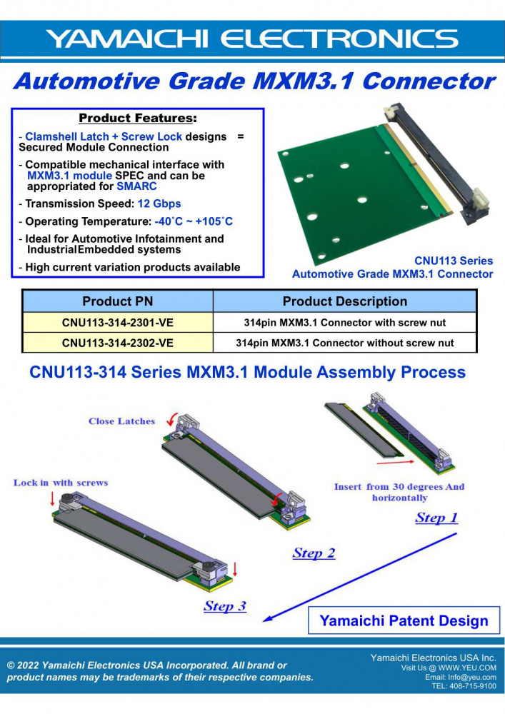Yamaichi CNU113-314 series technical document page 1