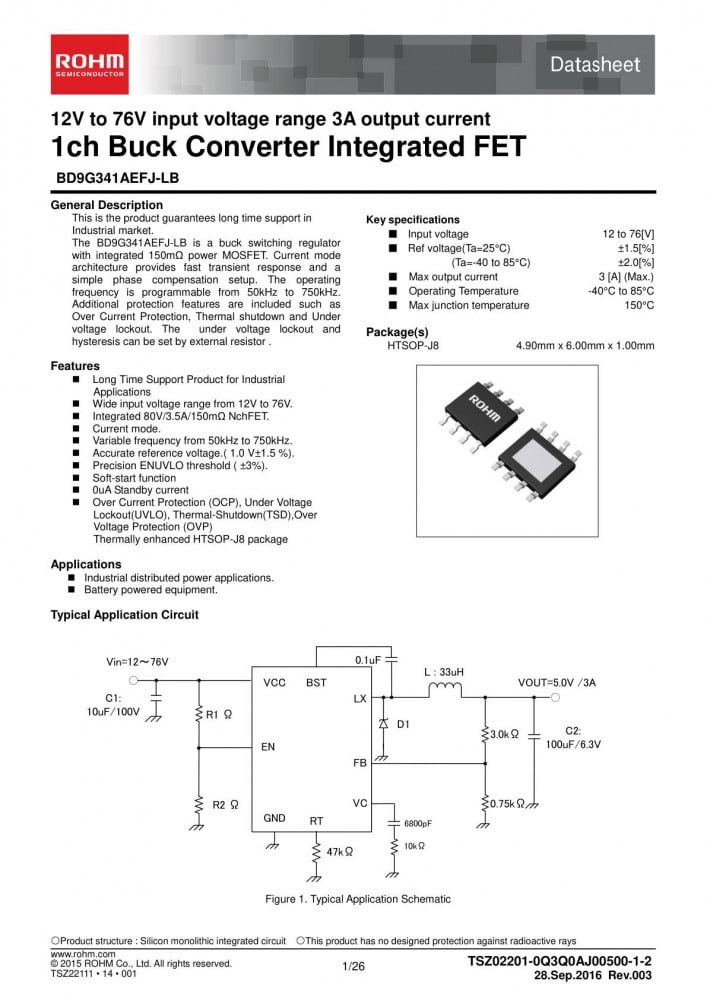 BD9G341AEFJ-LBE2 datasheet page 1