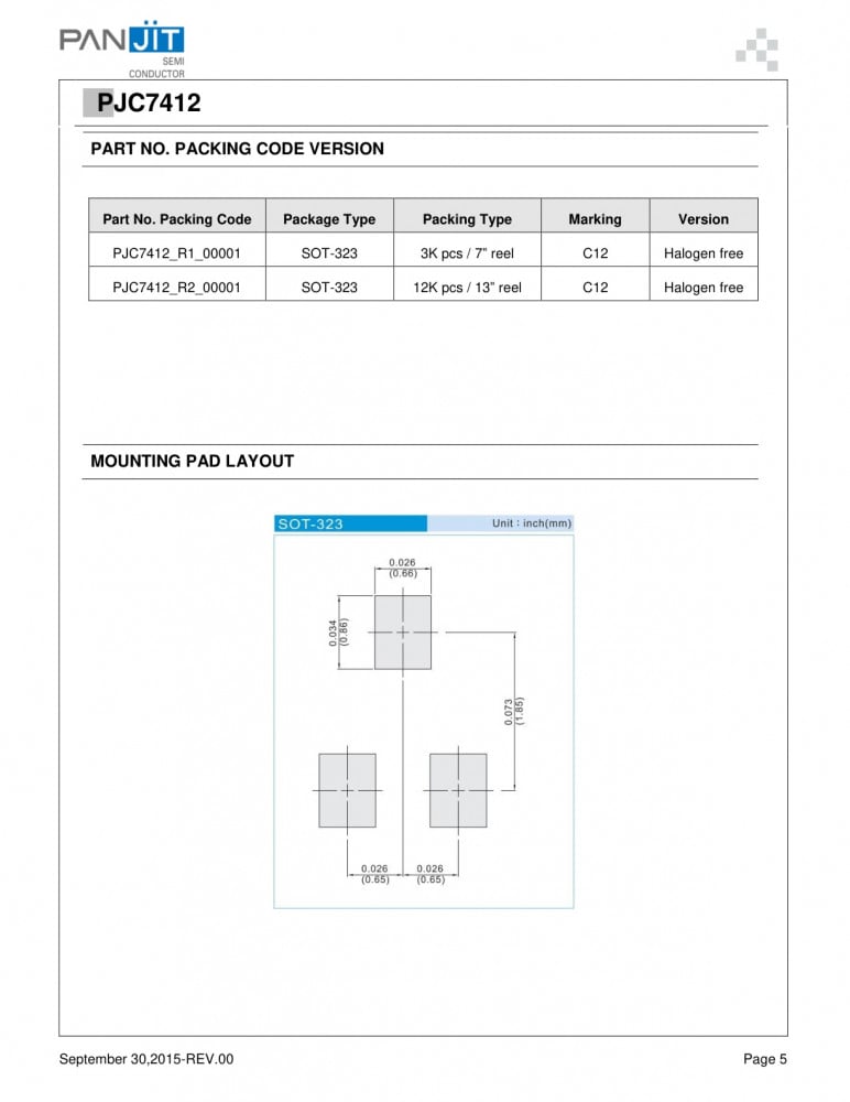 PJC7412 datasheet page 5