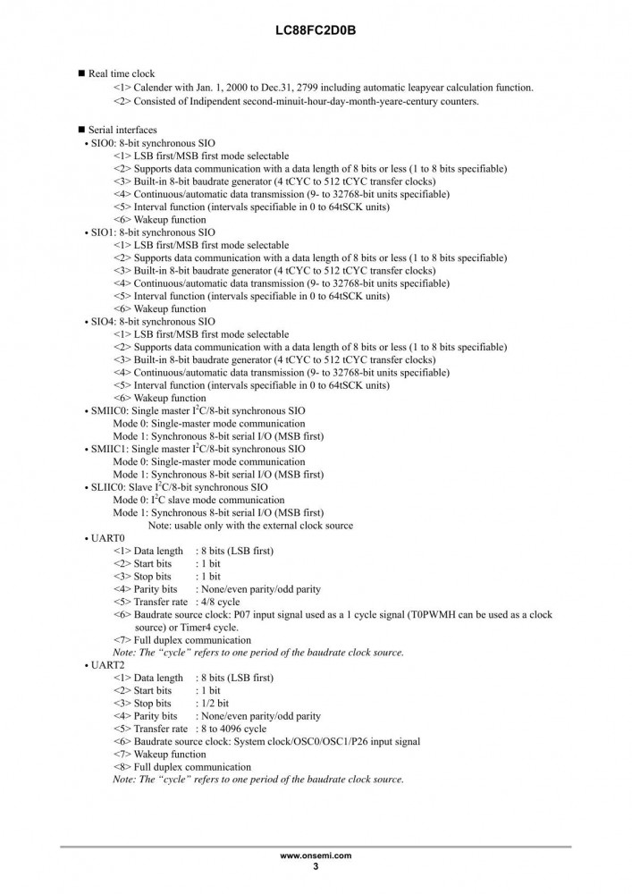 LC88FC2D0B datasheet page 3