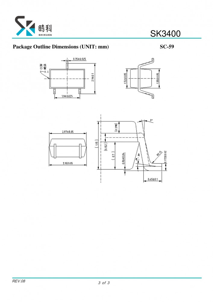 SK3400 datasheet page 3
