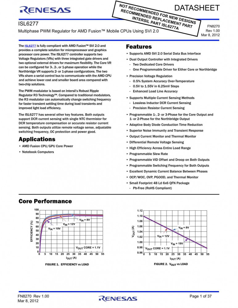 ISL6277IRZ-T datasheet page 1