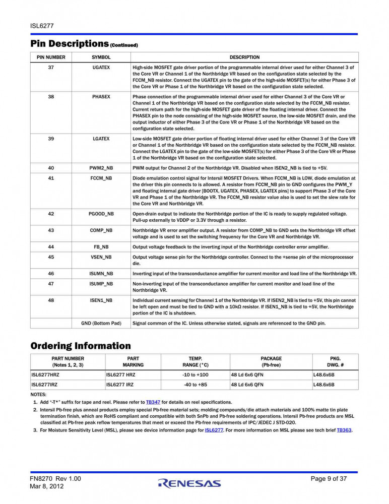 ISL6277IRZ-T datasheet page 9