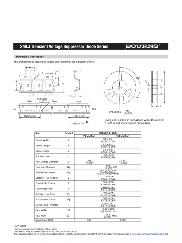 BOURNS SMLJ series datasheet page 5