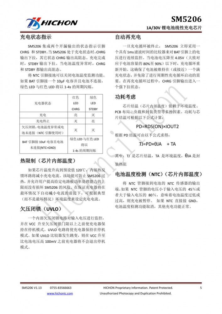 SM5206 datasheet page 5