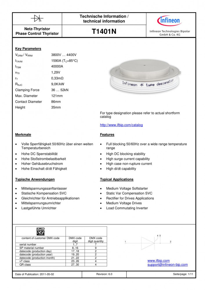 T1401N42TOH technical document page 1