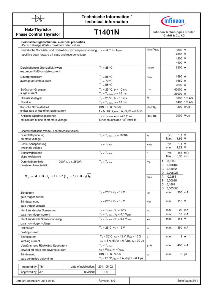T1401N42TOH technical document page 2