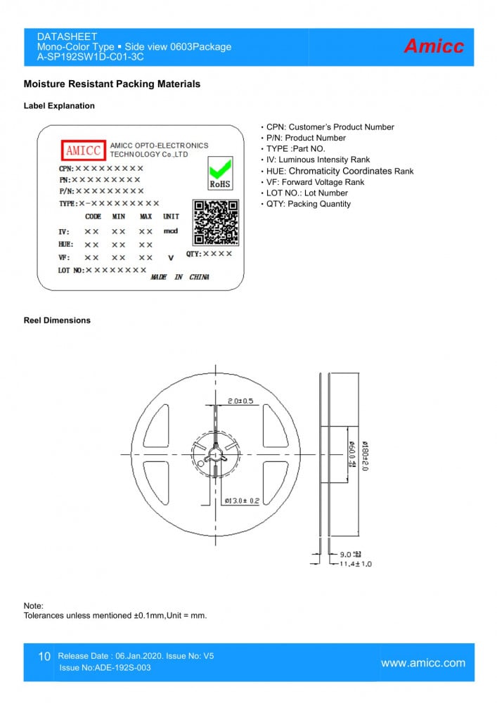 A-SP192SW1D-C01-3C datasheet page 10