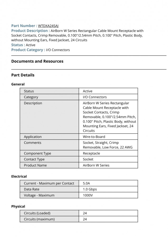 WTDXA24SAJ document page 1