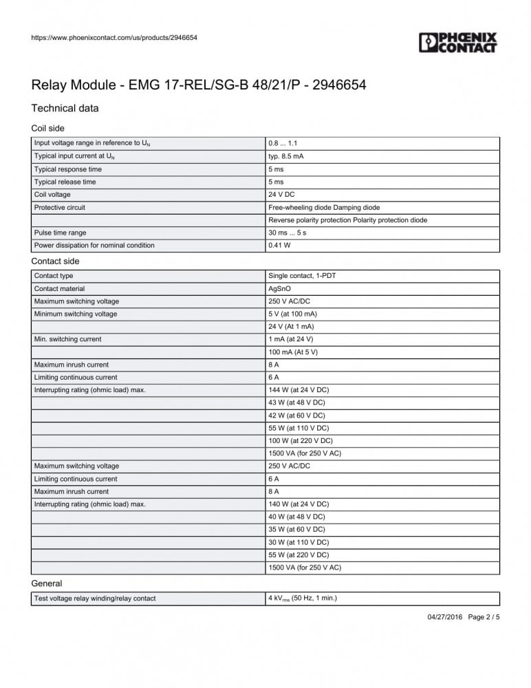 Phoenix Contact 2946654 document page 2
