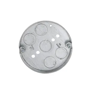 4 in. Round Ceiling Pan, Drawn, 1/2 in. Deep, Five 1/2 in. KO for sale