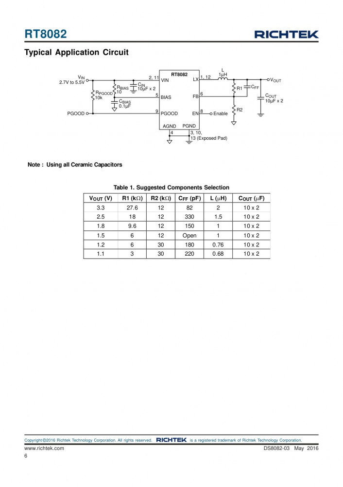 RT8082 datasheet page 6