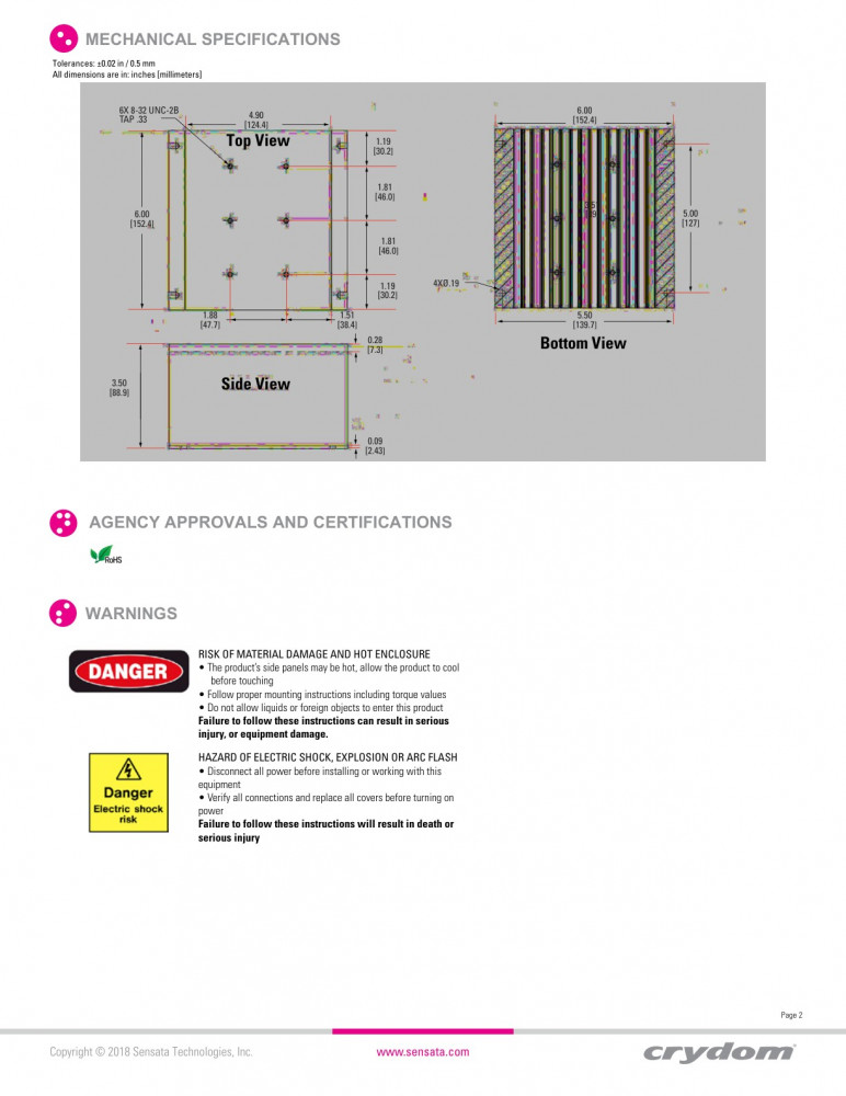 Sensata HS053 technical document page 2