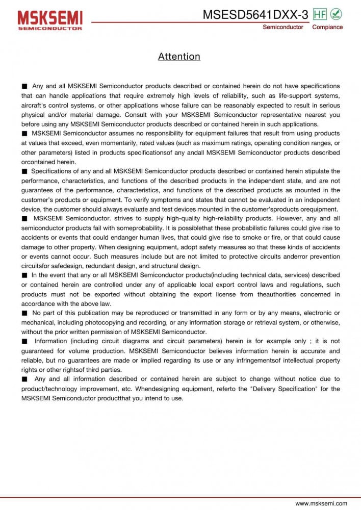 MSESD5641D15-3 datasheet page 6