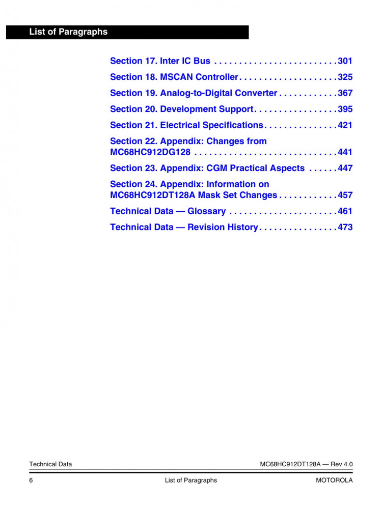 MC912DT128A technical data page 6