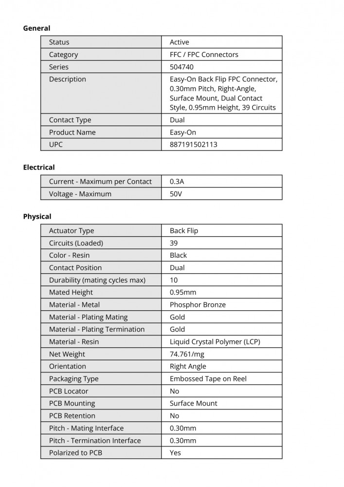MOLEX 5047403900 product document image 2