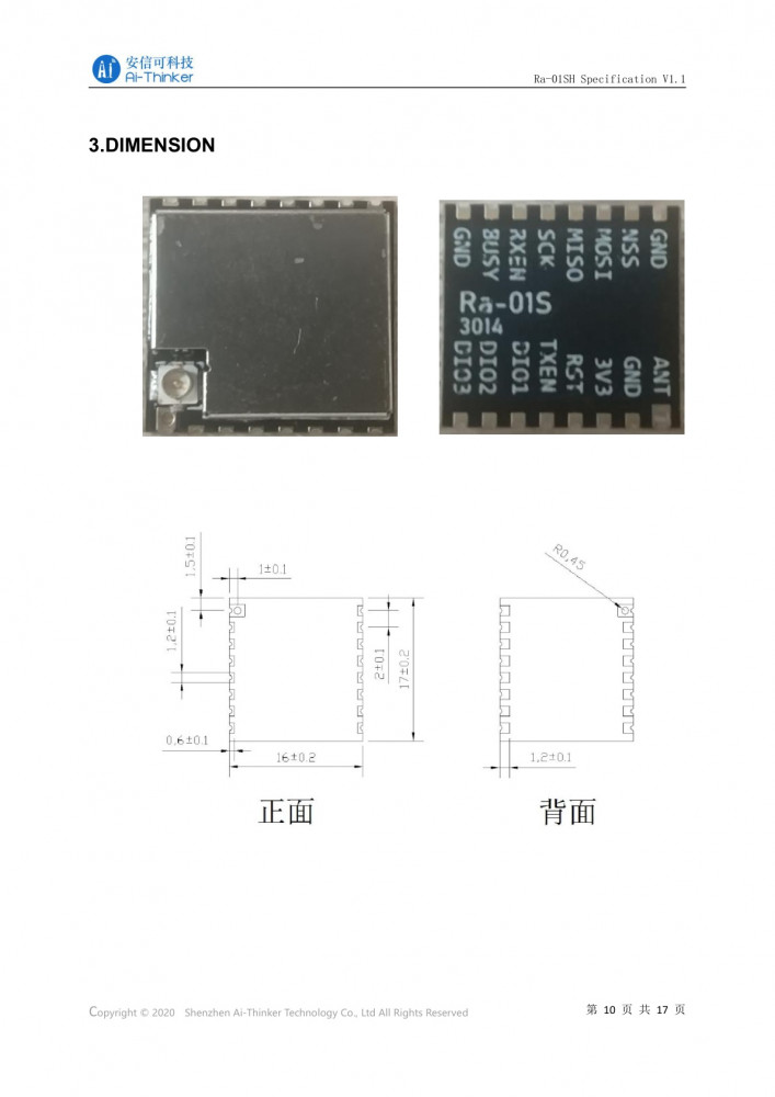 Ra-01SH technical document page 10