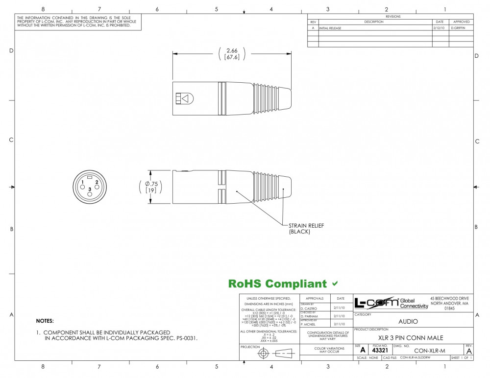 L-com CON-XLR-M technical document page