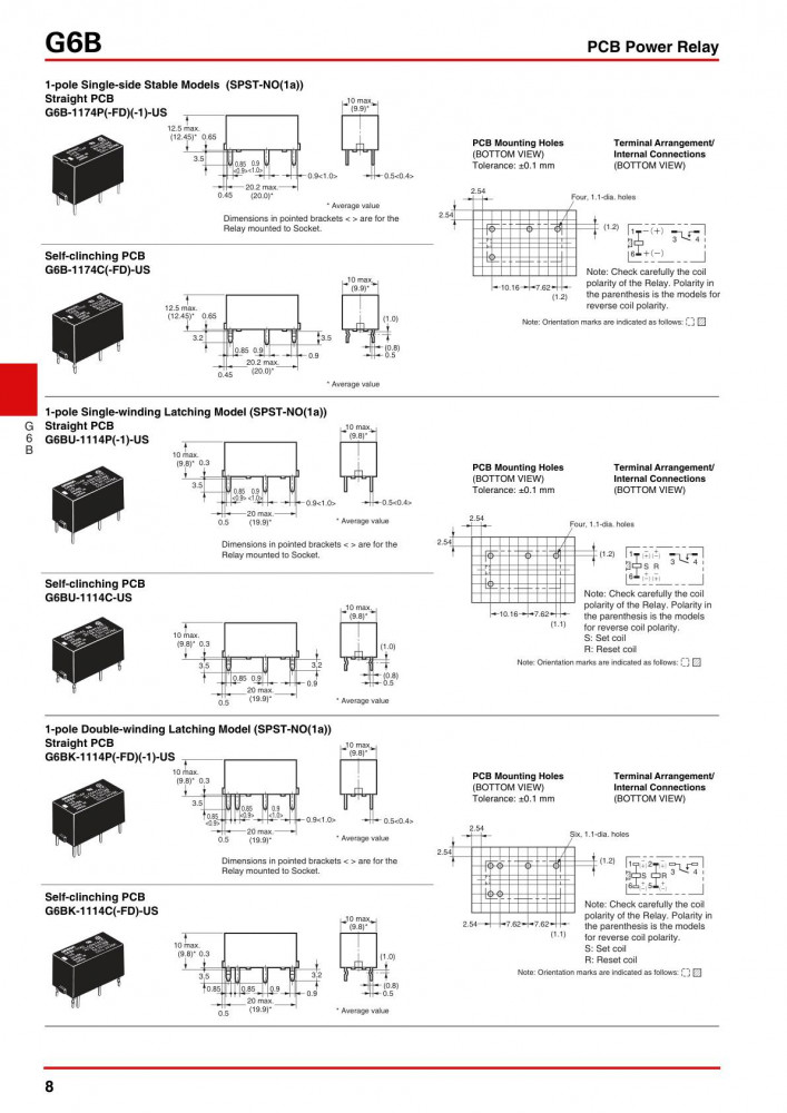 G6B relay datasheet page 8