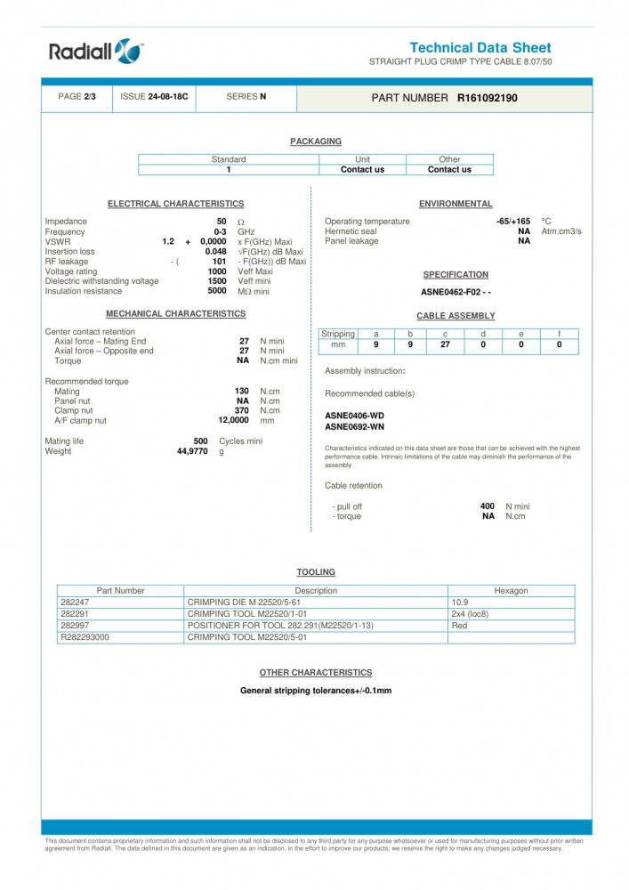 R161092190 specification, page 2
