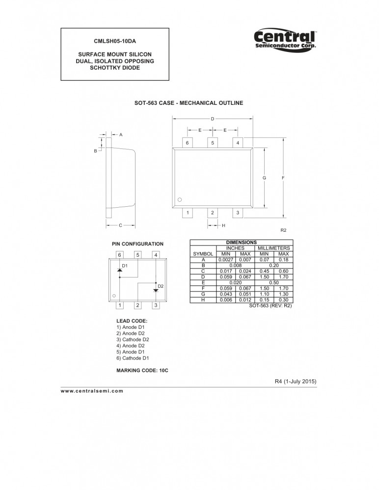 CMLSH05-10DA TR PBFREE datasheet page 2