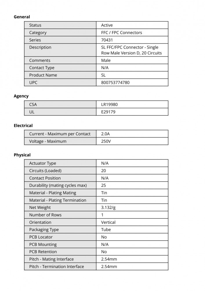MOLEX 15389202 technical document image 2
