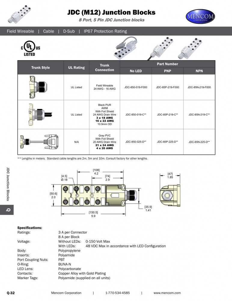 JRH Electronics product document preview for JDC-850-019-F000