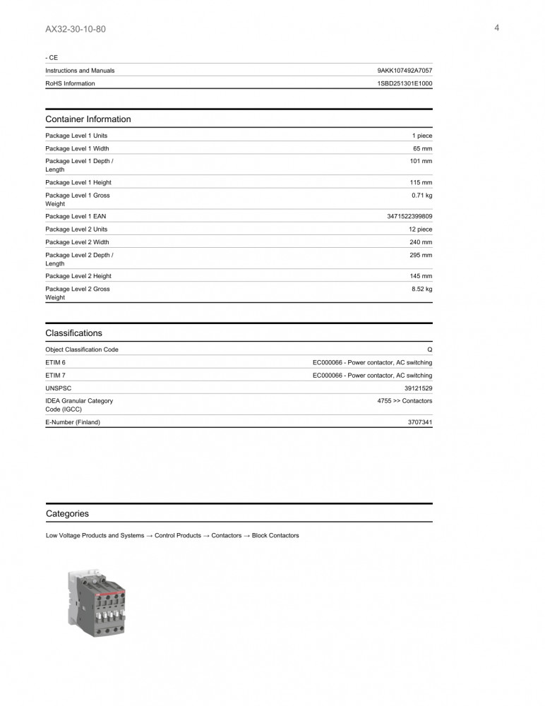 ABB AX32-30-10-80 technical document page 4