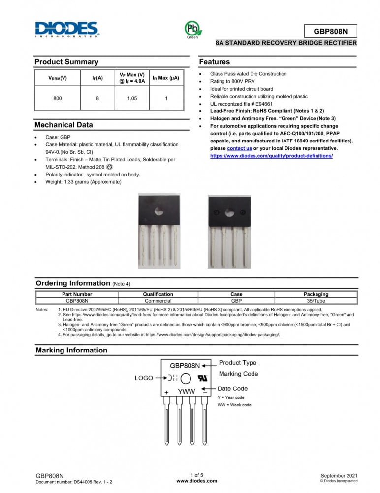 GBP808N_HF datasheet page 1